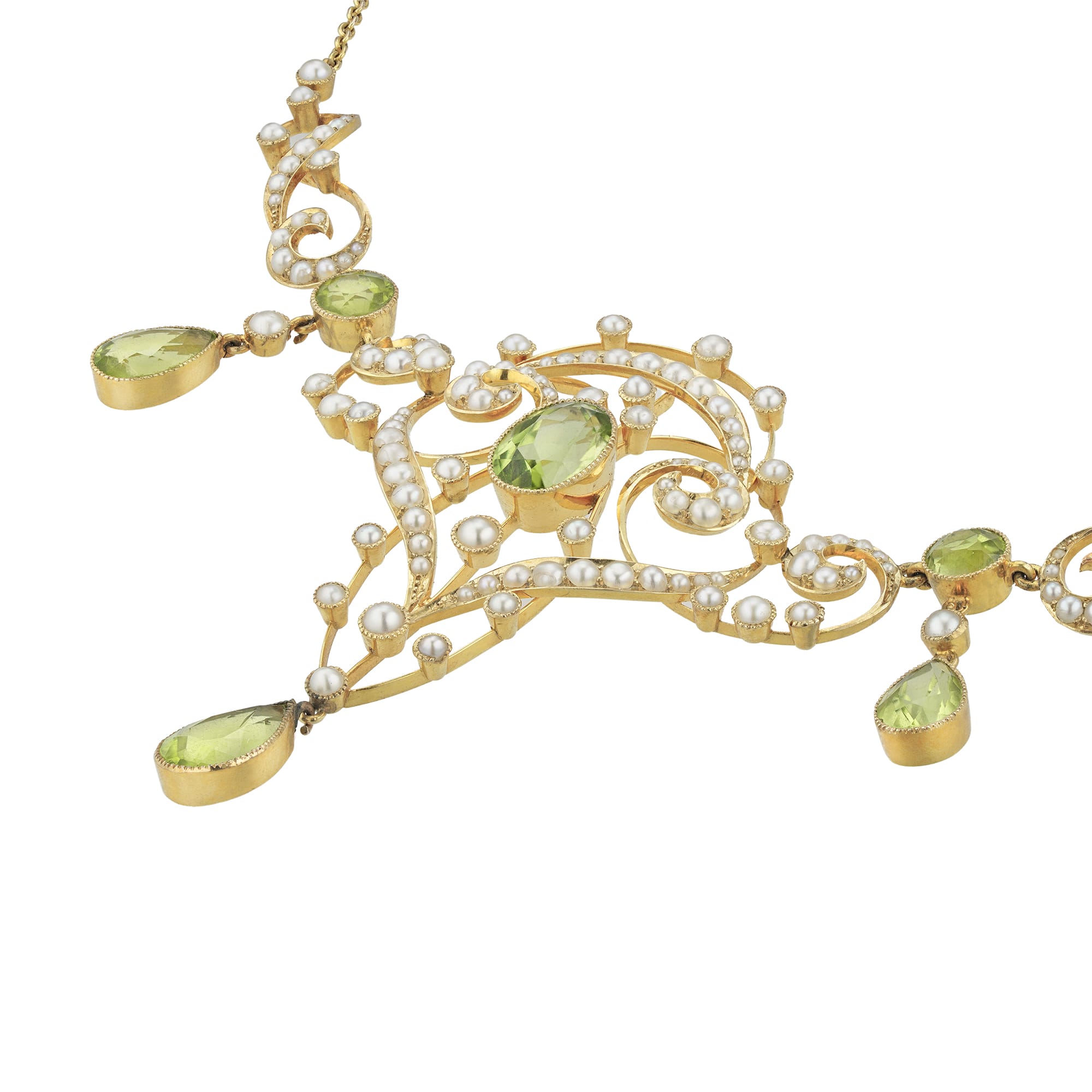 An Edwardian Peridot And Pearl Necklace – Bentley & Skinner – The ...