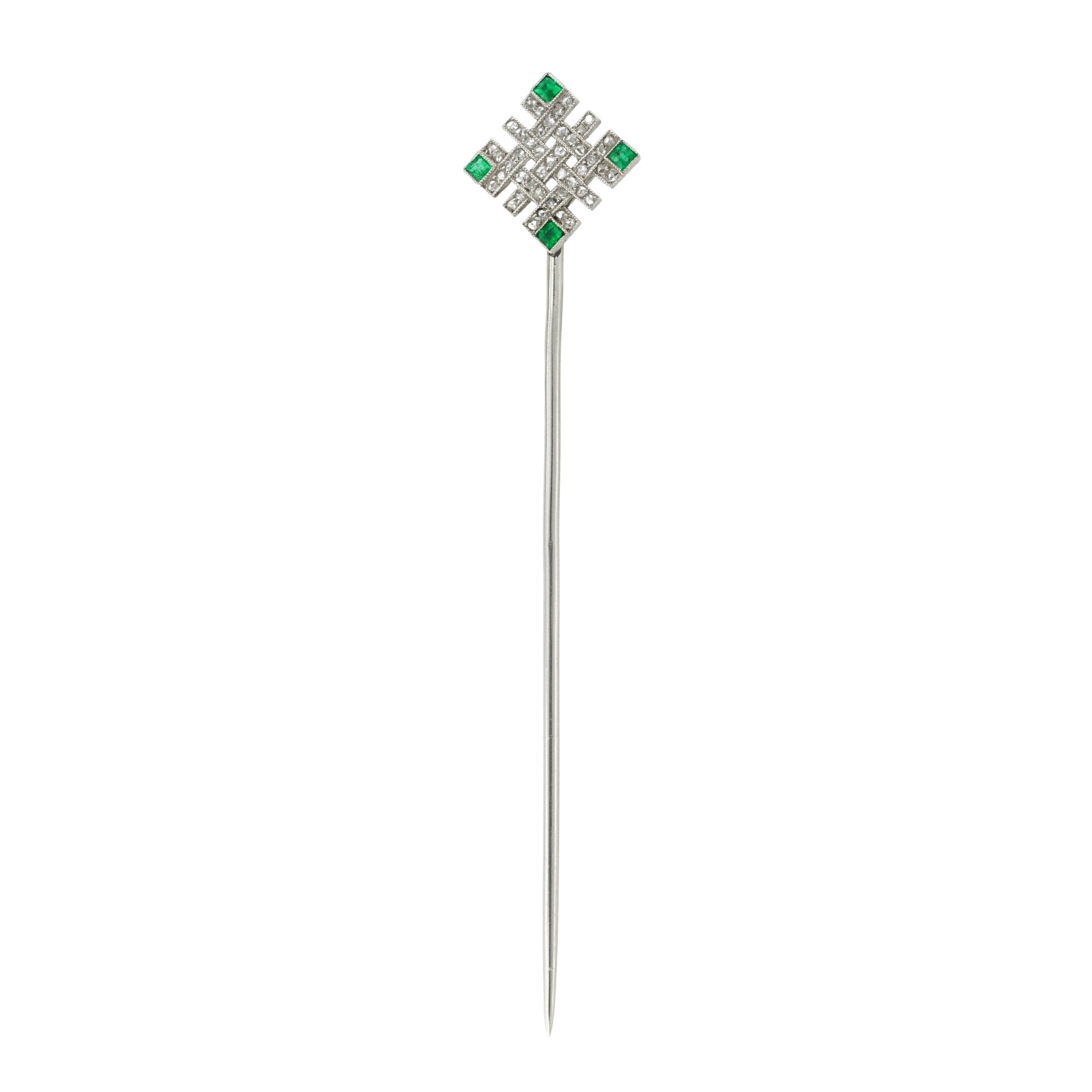 An Edwardian diamond and emerald stick-pin – Bentley & Skinner – The ...