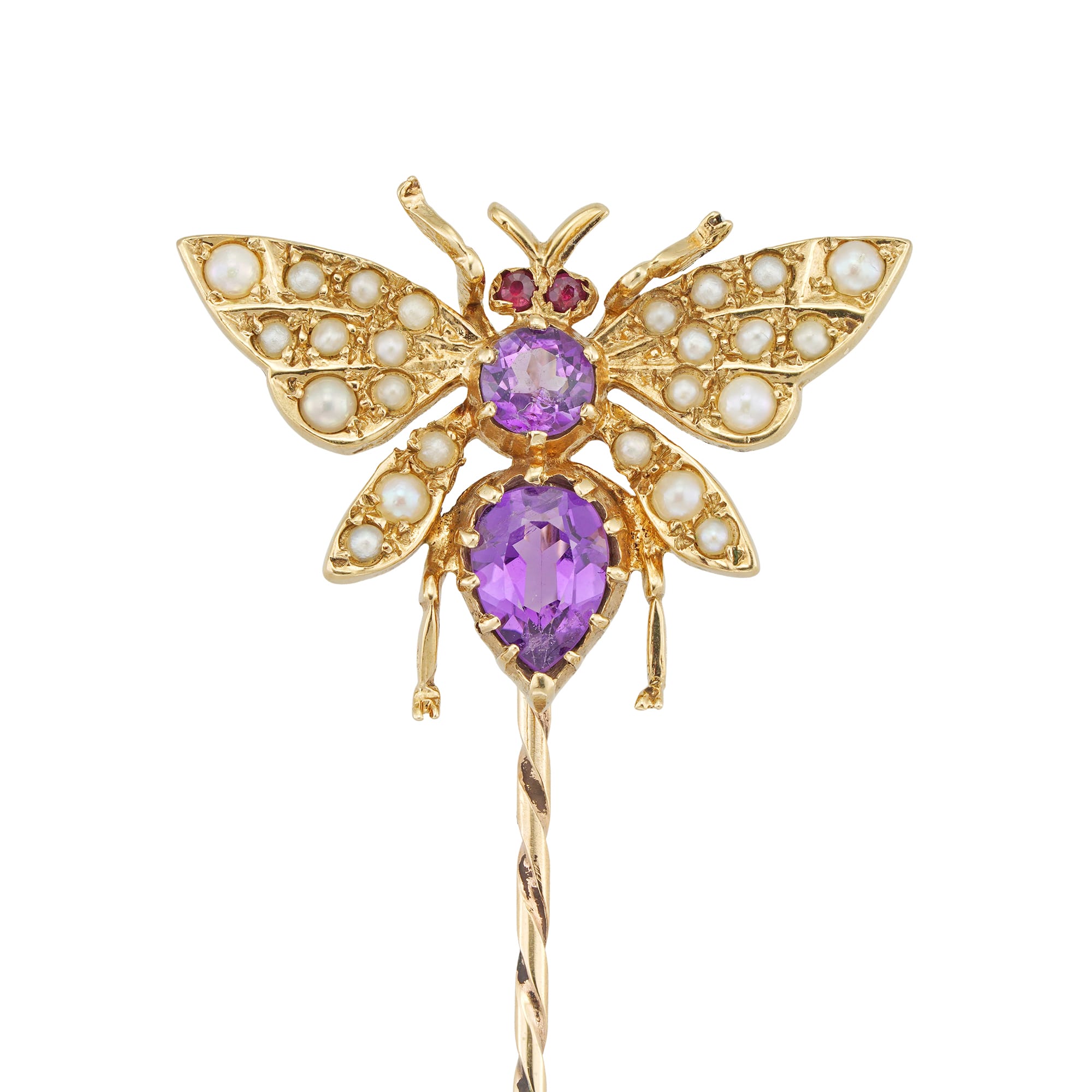 An amethyst and pearl butterfly pin – Bentley & Skinner – The Mayfair ...