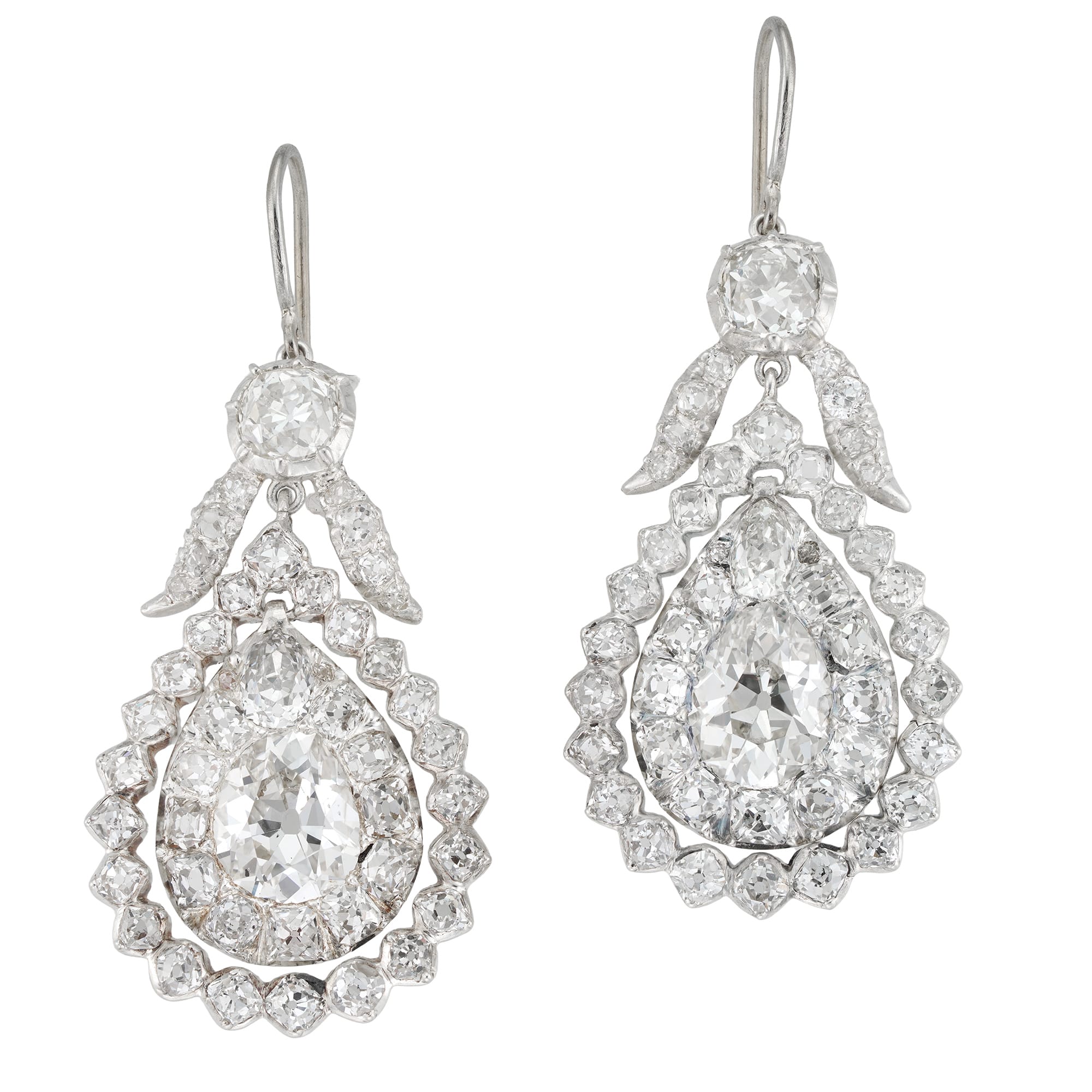 A pair of 19ct century diamond drop earrings – Bentley & Skinner – The ...