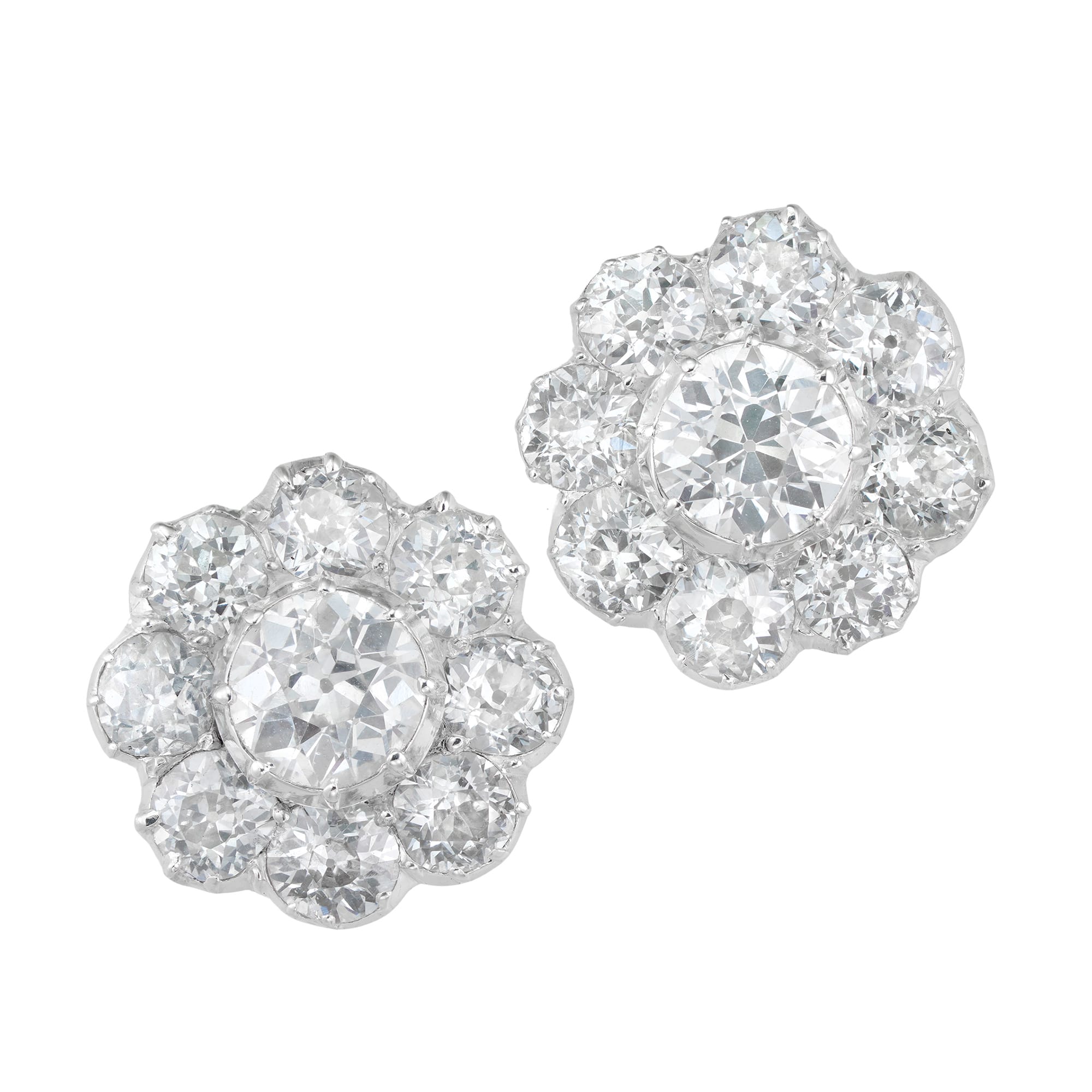 A pair of Edwardian diamond cluster earrings – Bentley & Skinner – The ...