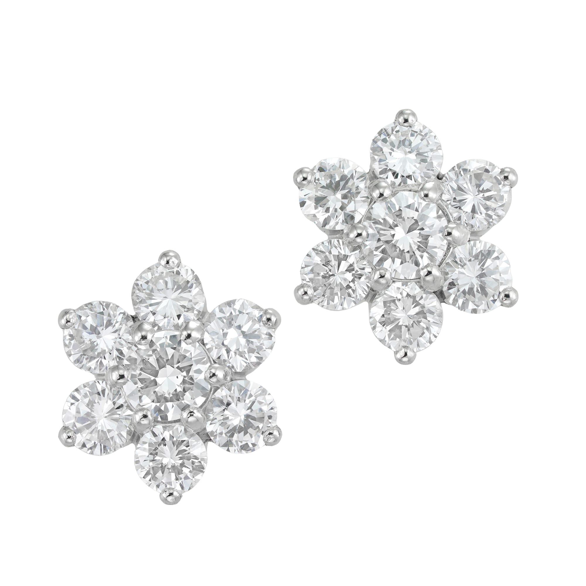 A pair of diamond cluster earrings – Bentley & Skinner – The Mayfair ...