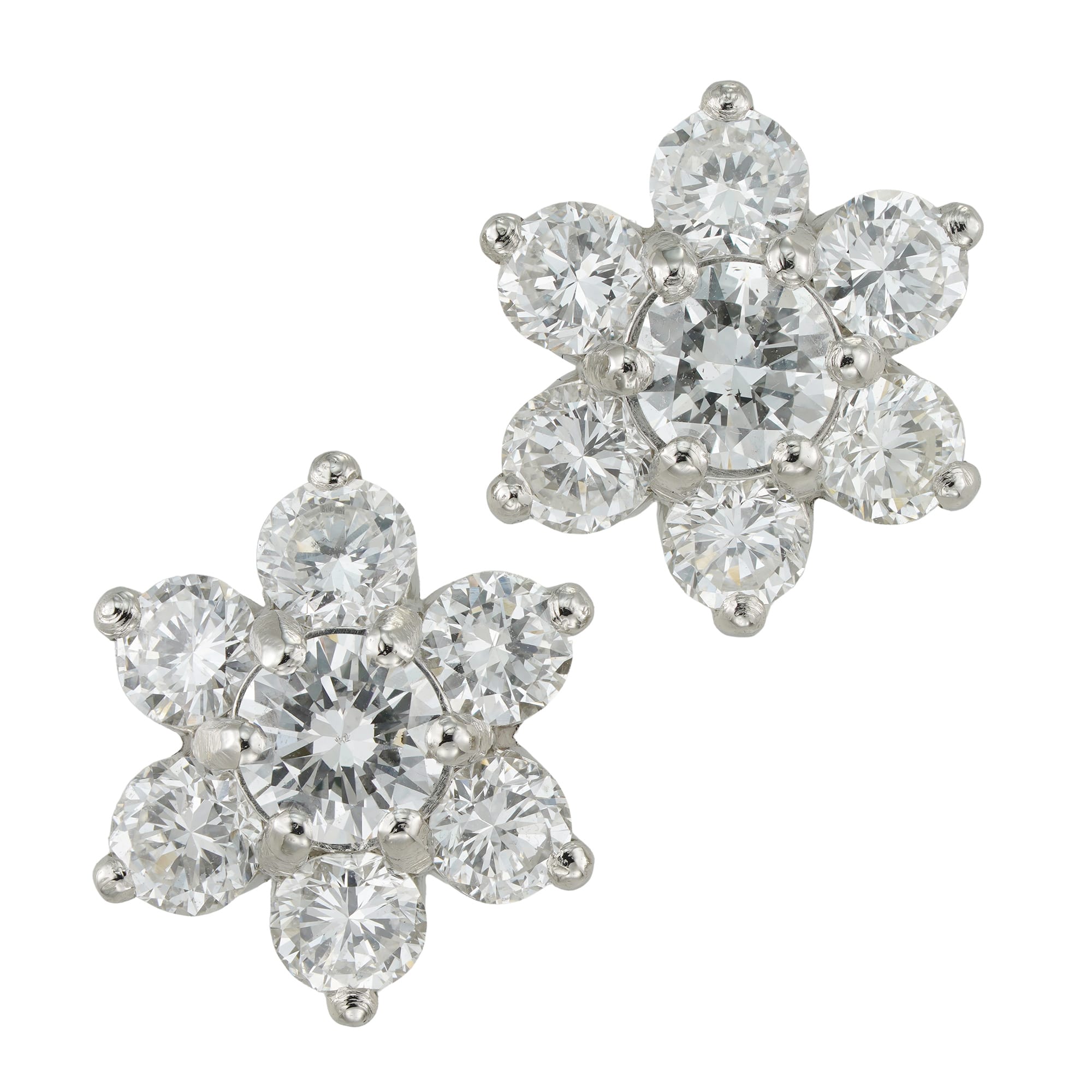 A pair of diamond cluster earrings – Bentley & Skinner – The Mayfair ...